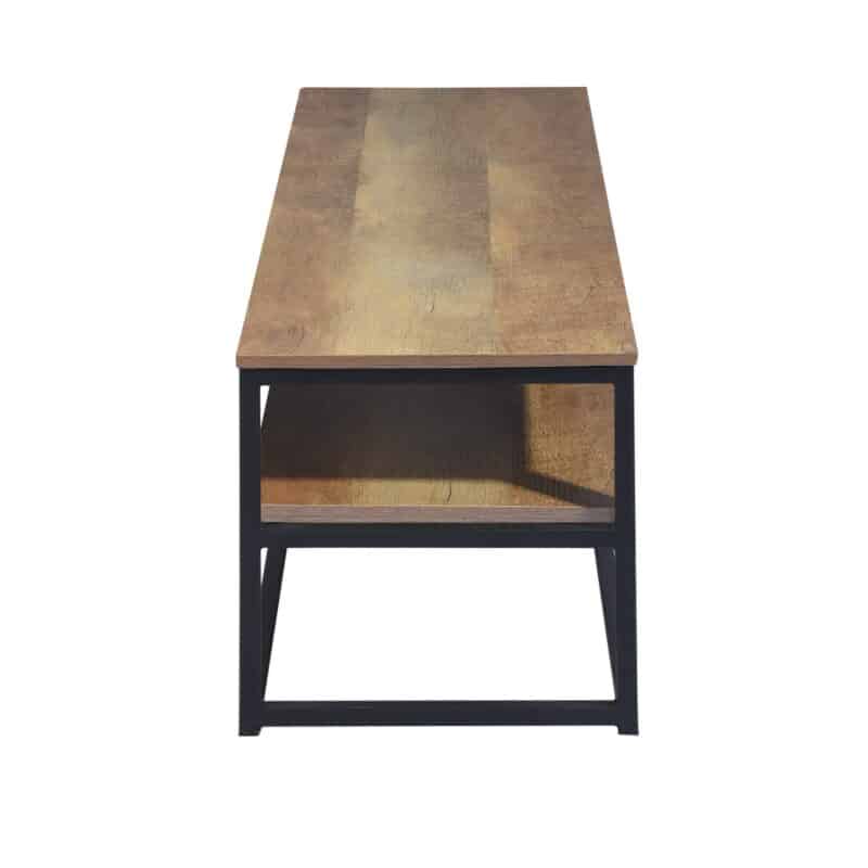 שולחן סלון מלבני מעץ ומתכת - שולחנות לסלון